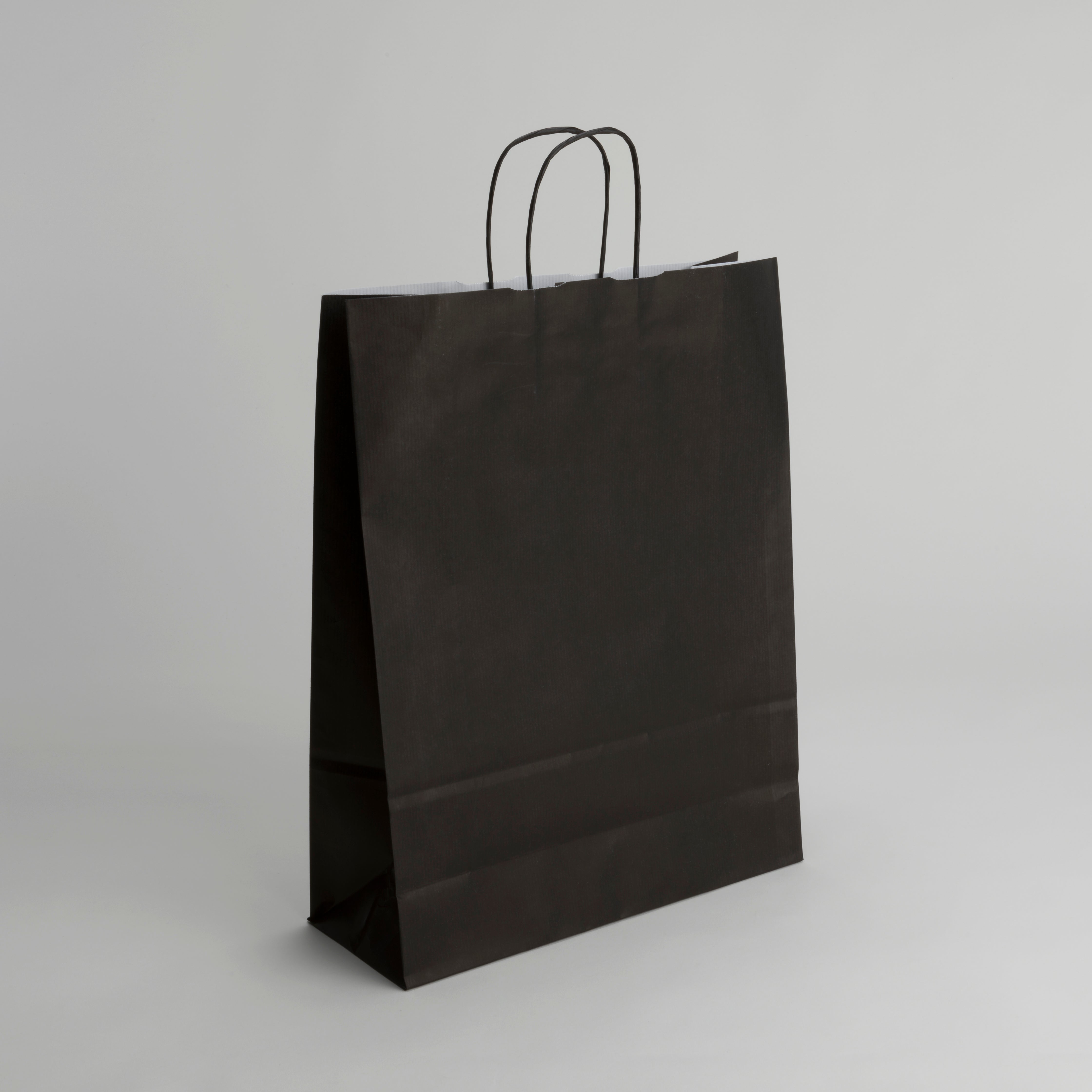 Black Paper Carrier bags with twisted handles x200 | GM Packaging